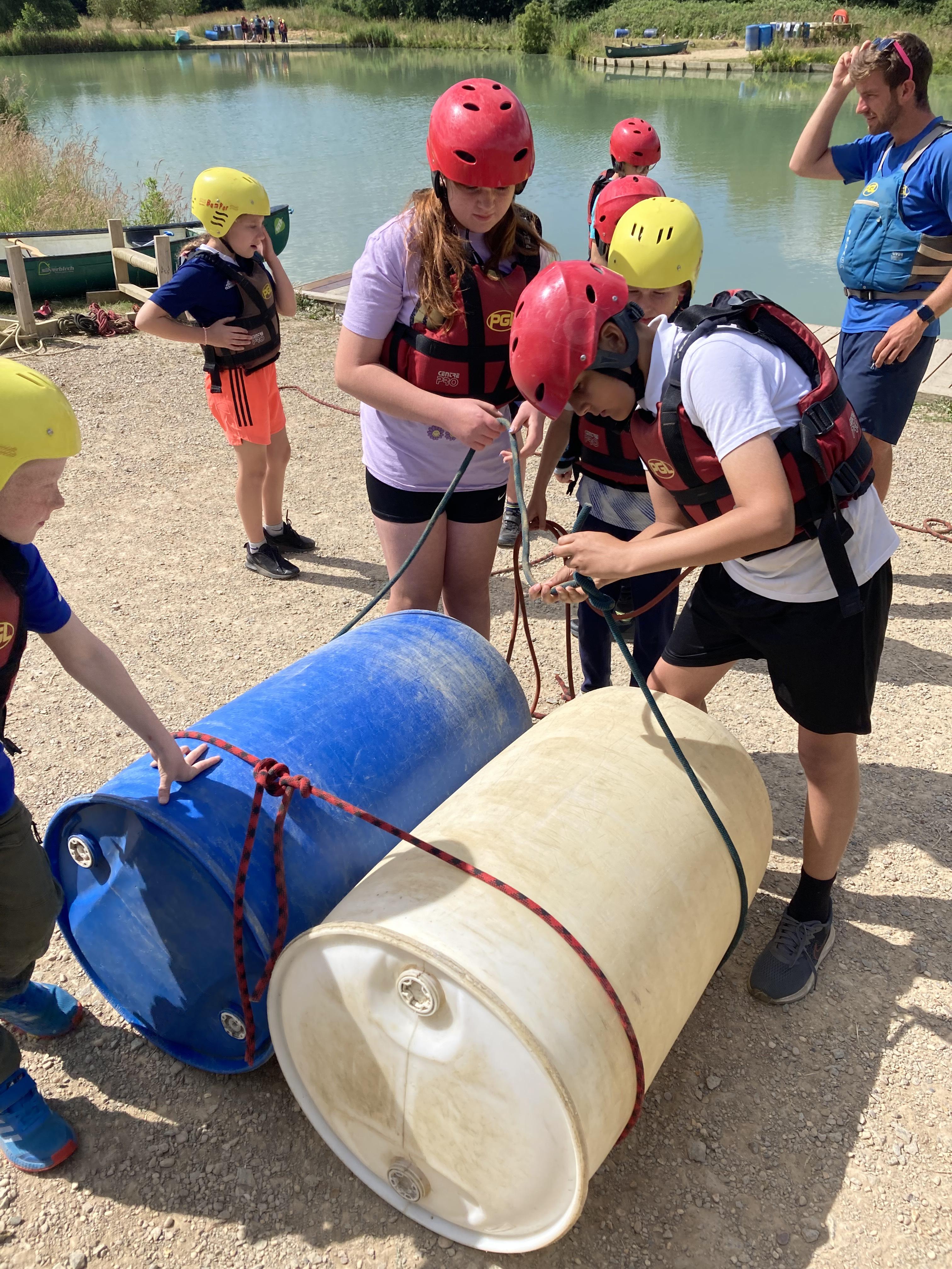 Day 2 at PGL included raft-building, orienteering, problem solving ...